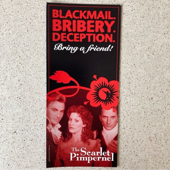 flyer | Other | 2 Sided Flyer The Scarlet Pimpernel Rex Smith Rachel ...